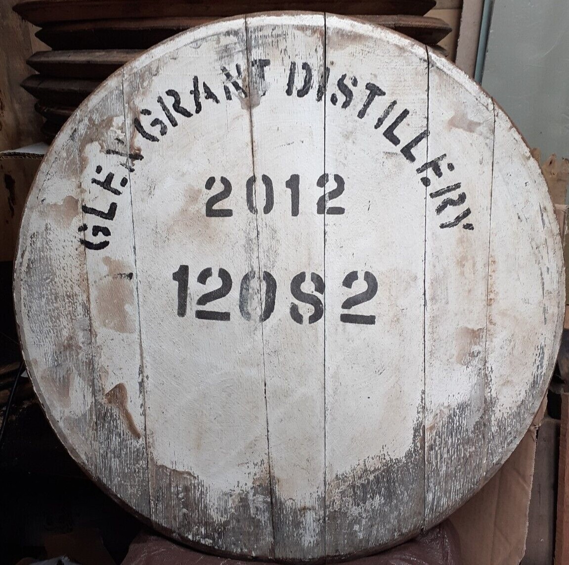 Reclaimed Whisky Cask End, 21" Whiskey barrel lids, oak barrel tops ...