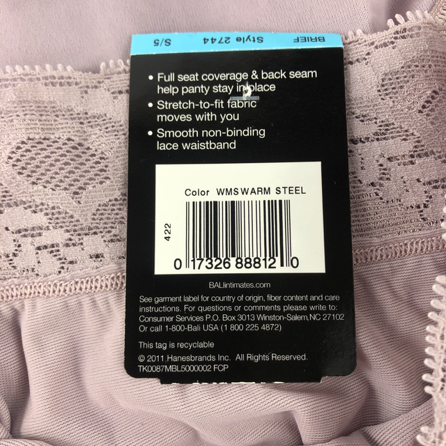 Bali Lacy Skimp Skamp 2 Briefs 2744 Warm Steel Size 5/s for sale online ...