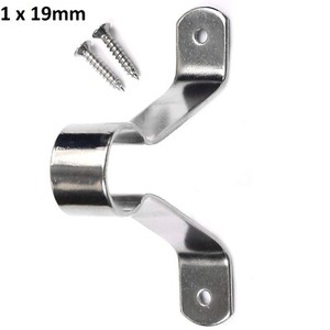 Wardrobe Rail Bracket Extra Support CHROME Hanging Rod Centre Middle ...