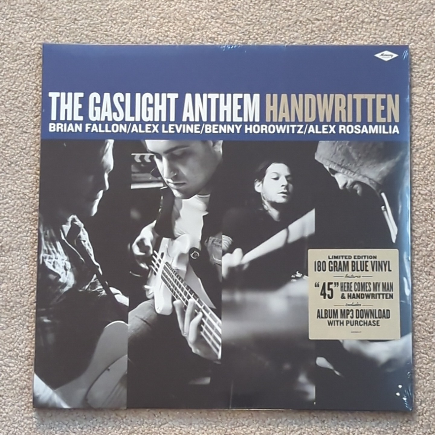 The Gaslight Anthem - Handwritten. Limited Edition 180g Blue Vinyl. New ...
