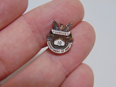 Department of Army 10 Year Service Pin | eBay