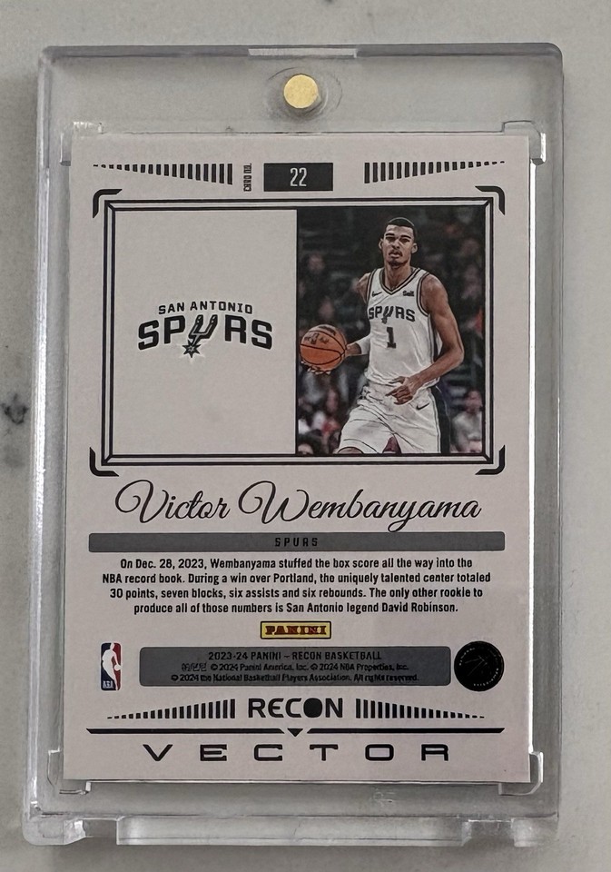 2023-24 Panini Recon - Vector Victor Wembanyama #22 (RC) | eBay