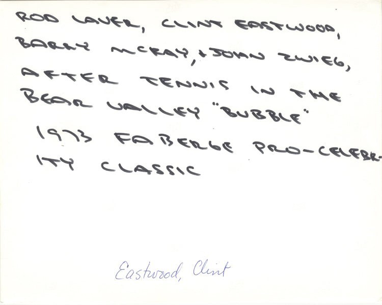Clint Eastwood Rod Laver Barry McRay Original 8x10 Photo 1973 Celebrity ...