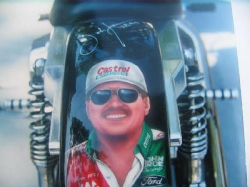 John Force tribute Harley autographed painted By Sonny DePalma paint ...