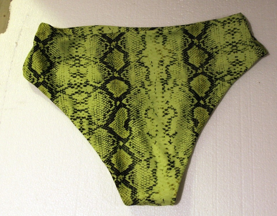 New Green Snakeskin Bikini Swimsuit Bottom Large | eBay