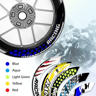 17 inch Vinyl Wheel Rim Stickers S25B For GSXS750 10 17 18 19 20 21 22 ...