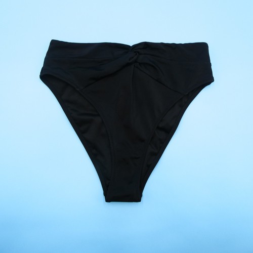 Victorias Secret Small Bikini Bottom Black Ruched Brazilian VS Swimsuit ...