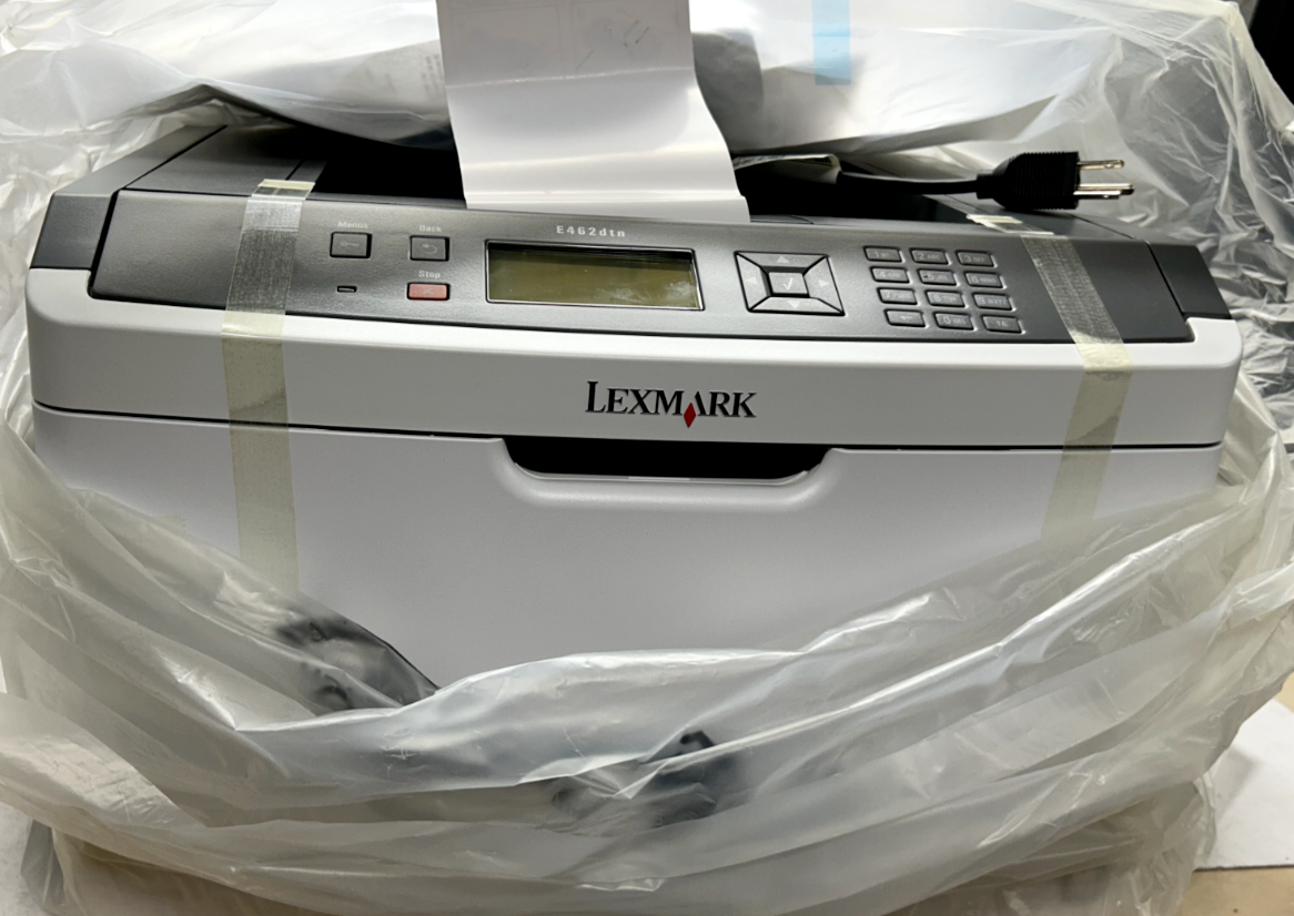 Brand New Lexmark E462DTN Monochrome Laser Printer, 550-Sheets With Duplex | eBay
