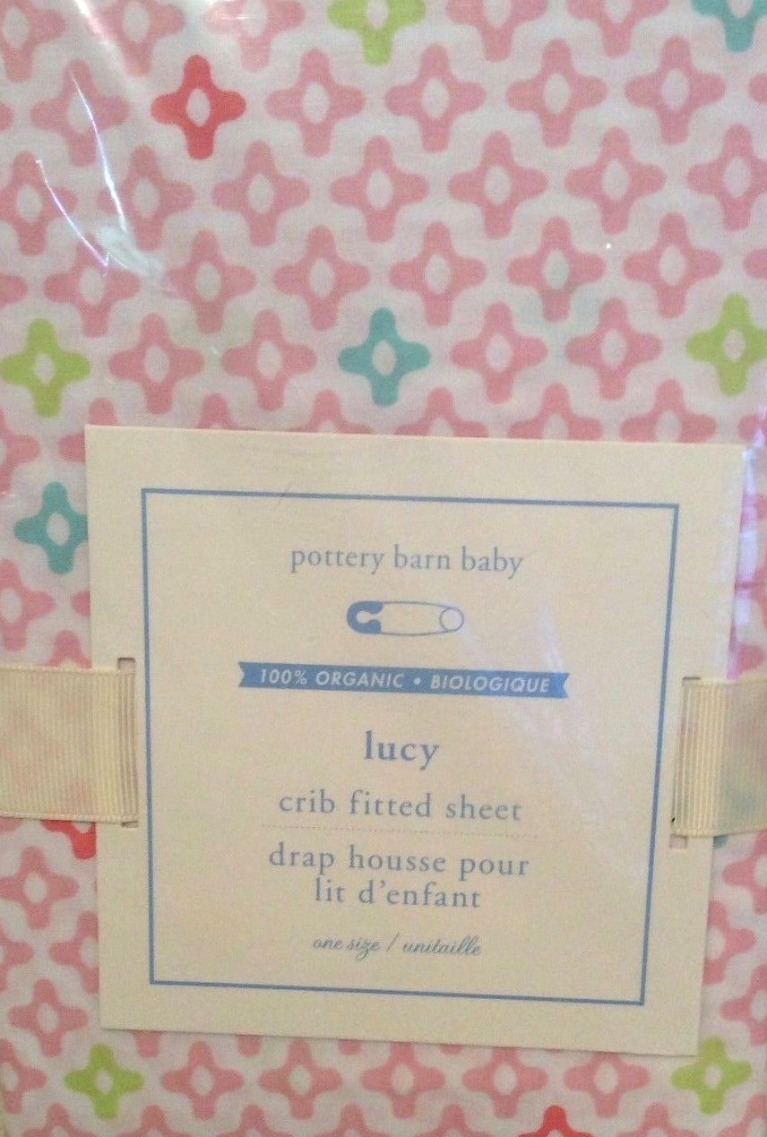 POTTERY BARN KIDS ~ LUCY CRIB FITTED SHEET ~ PINK BEDDING | eBay