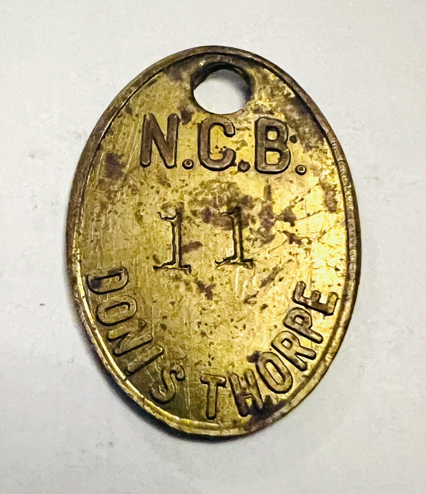 Original Donisthorpe Colliery Vintage Brass Mining Oval Check / Tally ...