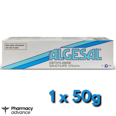 1 x 50g Algesal Local Analgesic Cream - Fast Relief for Muscle & Joint ...