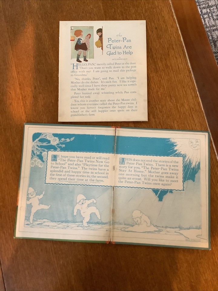 The Peter Pan Twins Are Glad to Help Rhoda Chase Whitman 1928 Vintage ...