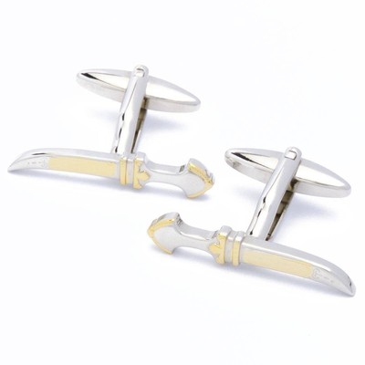 Cufflinks - Sword Sword Gold and Silver | eBay