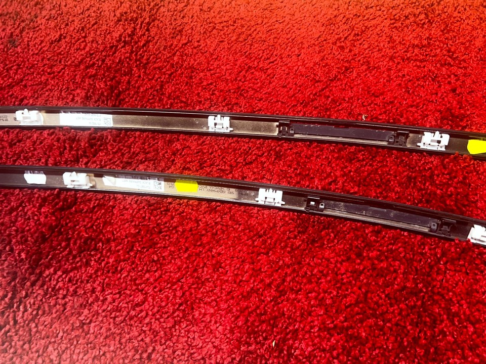 BMW 14-20 F32 LEFT & RIGHT SIDE ROOF RAIL MOLDING TRIM SET BLACK OEM ...