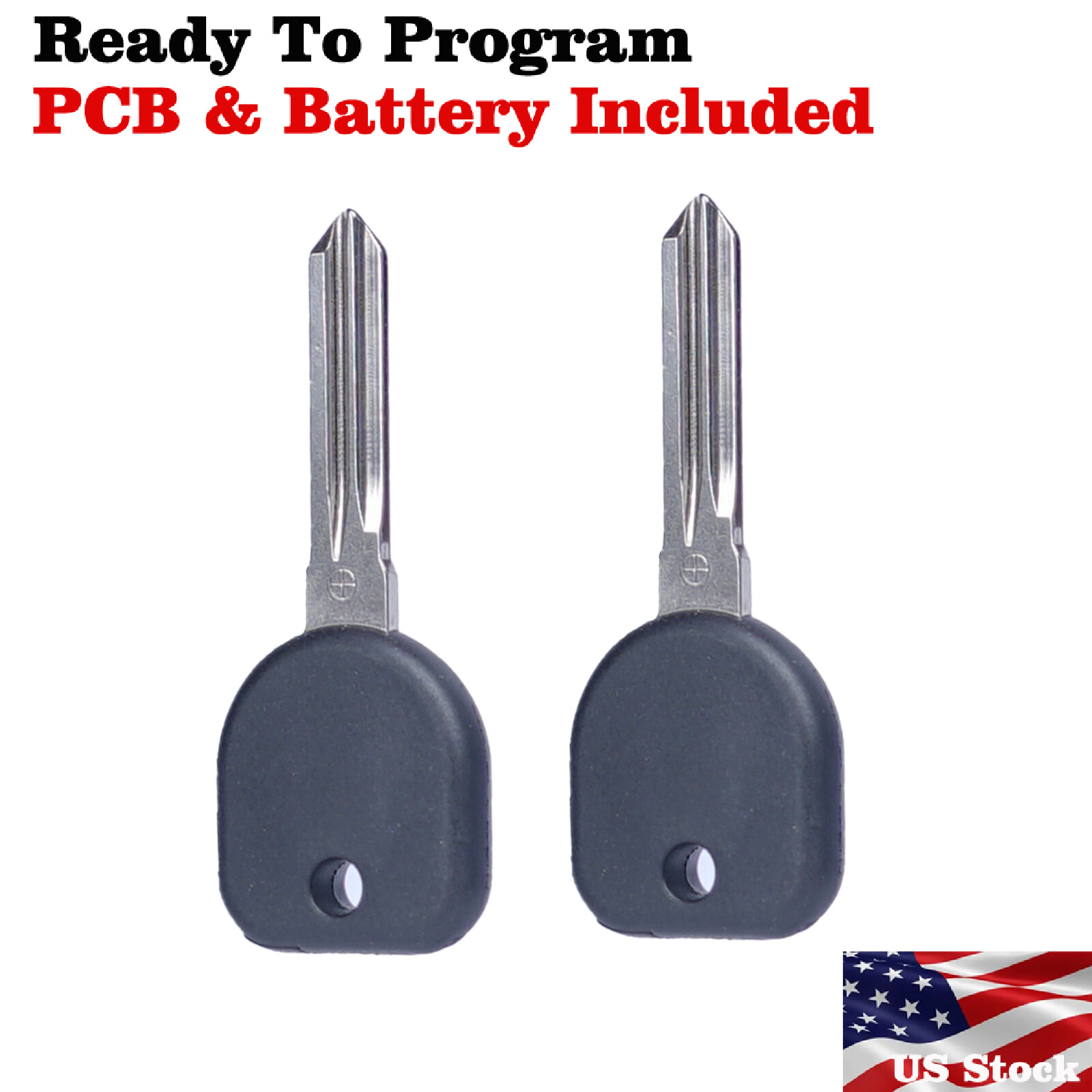 LOT 2 New Replacement Transponder Ignition Key Blade Blank for Circle ...