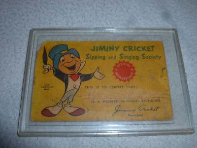 VINTAGE JIMINY CRICKET SIPPING SINGING SOCIETY DANCING PUPPETS DISNEY ...