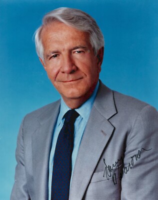 Harry Reasoner. Deceased American newsman 60 Minutes. 8x10 signed color ...