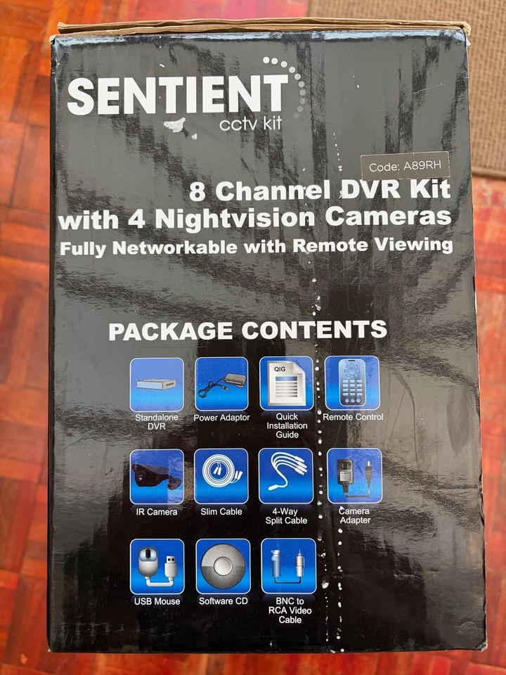 BNIB Maplin Sentient CCTV Kit - 8 channel network DVR with 4 cameras ...
