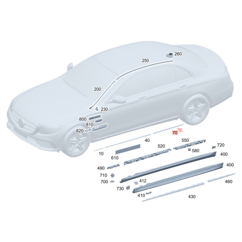 2236904602 Trim Strip for MB W223 | eBay