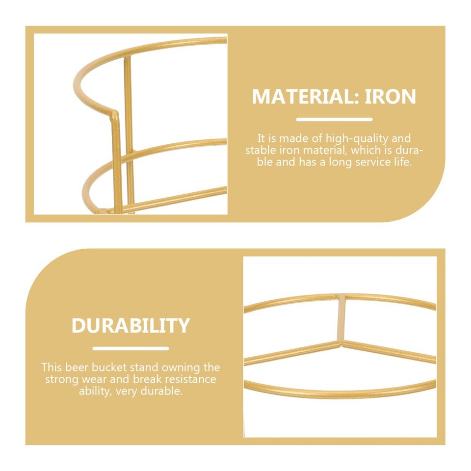 Drink Dispenser Holder Beer Bucket Holder Iron Stand for Bucket Wine ...