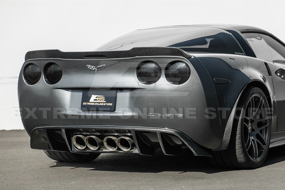For 05-13 Corvette C6 EOS Performance CARBON FIBER Rear Bumper Finned ...