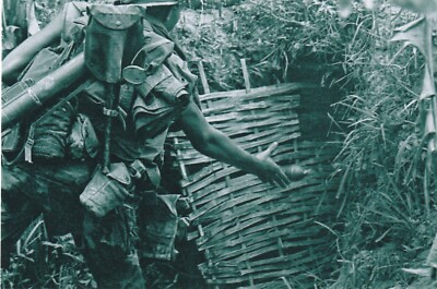 Vietnam War Photos -- Soldier Throws Hand Grenade | eBay