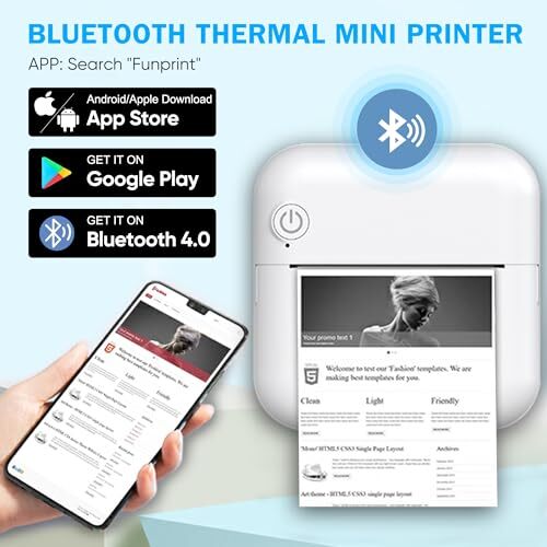 Note Buddy Mini Sticker Printer M2, Print Pod, Bluetooth Smart Pocket ...