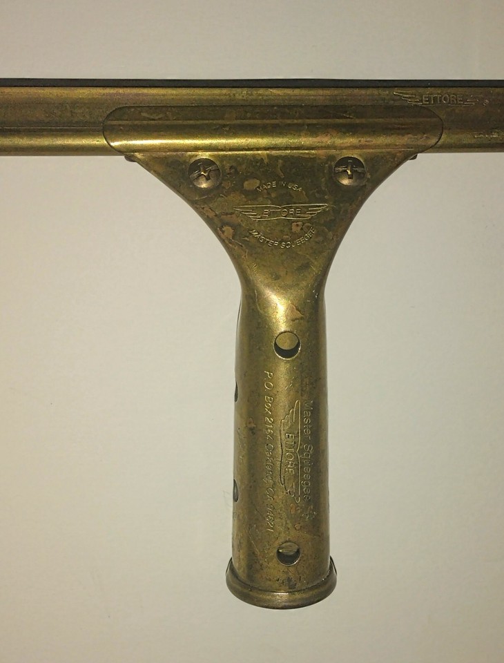 VTH Solid Brass Window Squeegee 17.5" Ettore Steccone Products Master ...