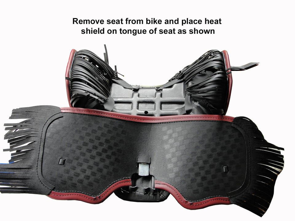 Stamped Leather Leg protector Motorcycle Heat shield Road king classic ...