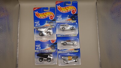 MATTEL HOT WHEELS Silver SERIES II - COMPLETE SET OF 4 with extra dump ...