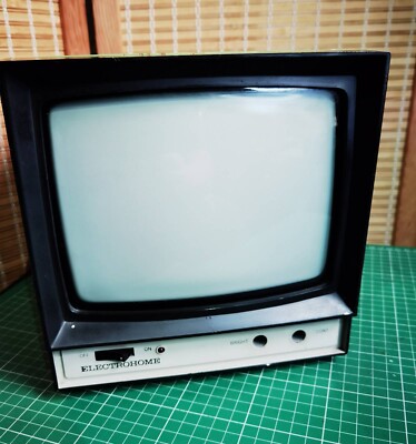 Vintage 1980'S TATUNG B/W CRT monitor - SHOWN WORKING IN VIDEO. | eBay UK