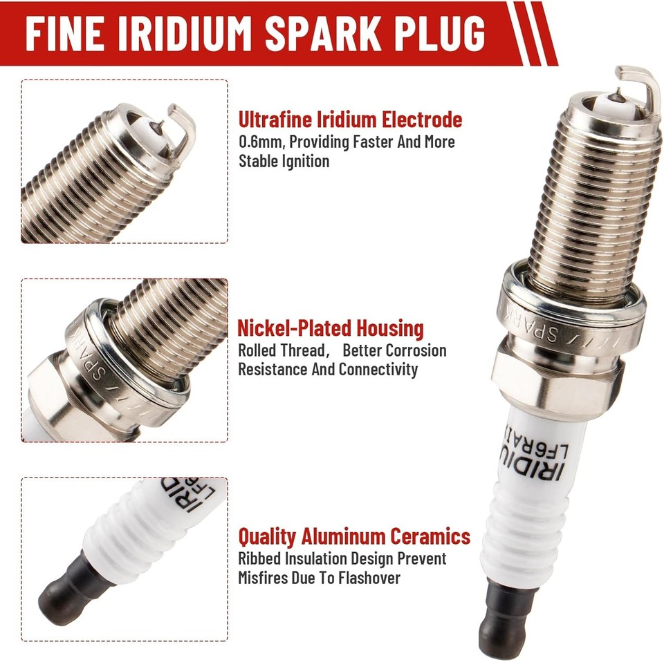 UF487 High Performance Ignition Coil & Iridium Spark Plug For Toyota ...