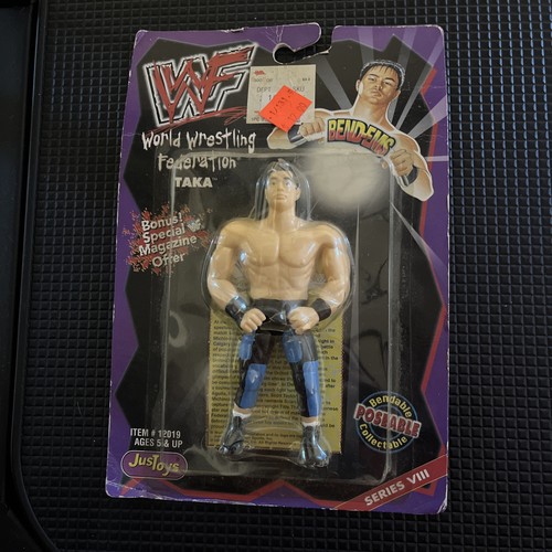 Vintage 1998 Just Toys Bend-ems Series 8 "TAKA" Action Figure WWF {579 ...