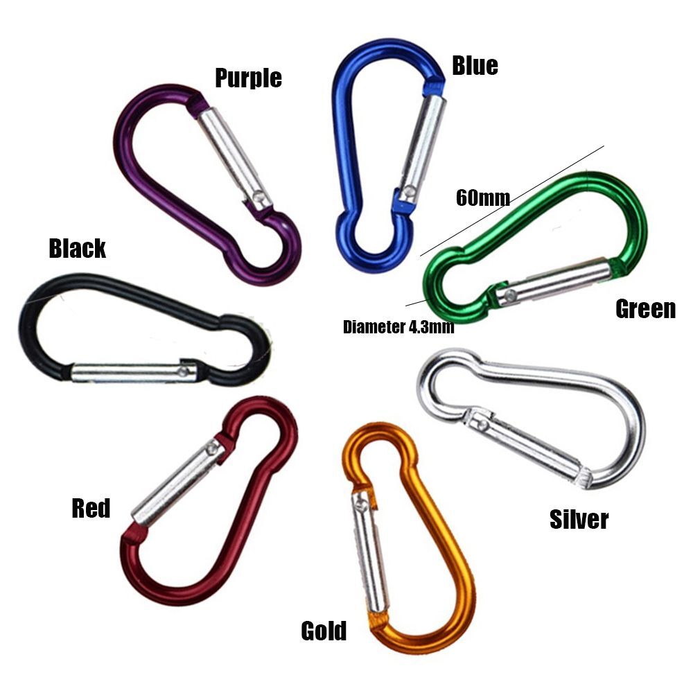 Alloy Outdoor Tool Keychain Buckles Carabiner Spring Quickdraws Clip ...