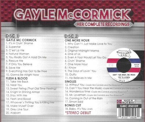 Gayle McCormick - Her Complete Recordings: It's A Cryin' Shame [New CD ...