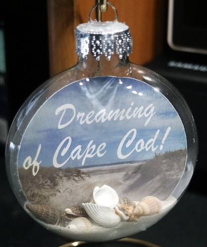 Cape Cod Christmas Ornament with seashells & sand Bauble Ball handcrafted in NJ | eBay