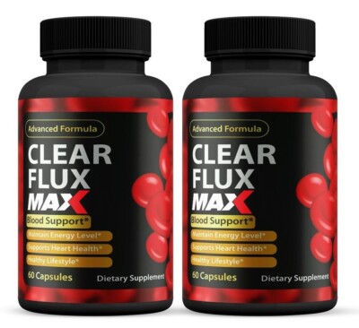 (2 Pack) Clear Flux MAX Pills, ClearFlux Blood Cleanse, Blood Support ...