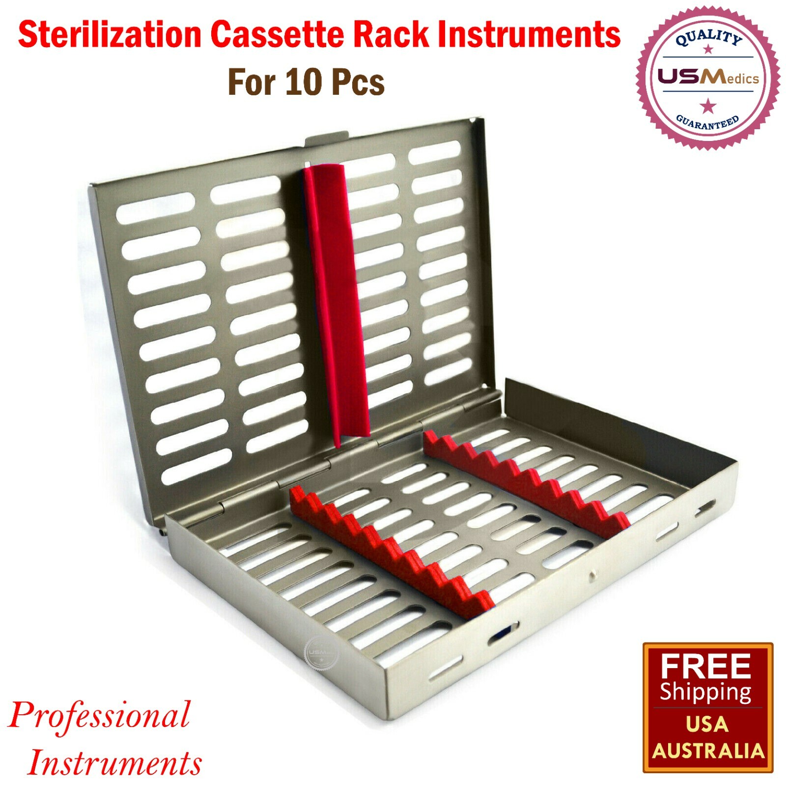 Sterilization Autoclave Cassette Tray Rack For 10 Dental Probes Gracey ...