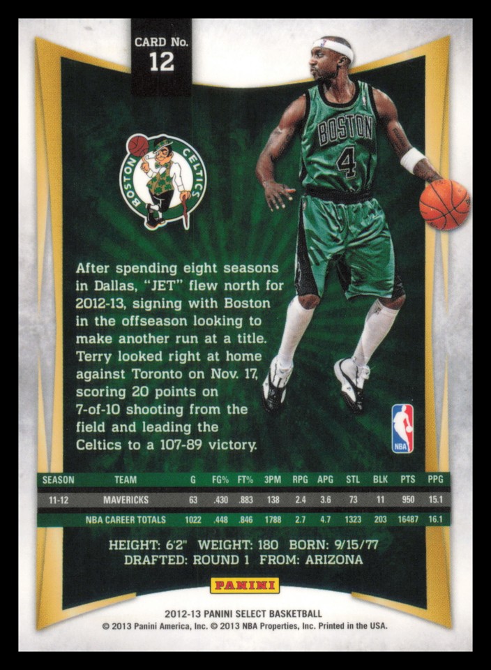 2012-13 Panini Select #12 Jason Terry Boston Celtics | eBay