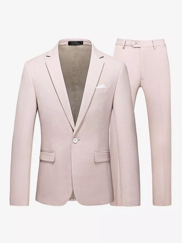 Costume Smoking Homme Ensemble Beige Clair Slim Veste Pantalon 120126 ...