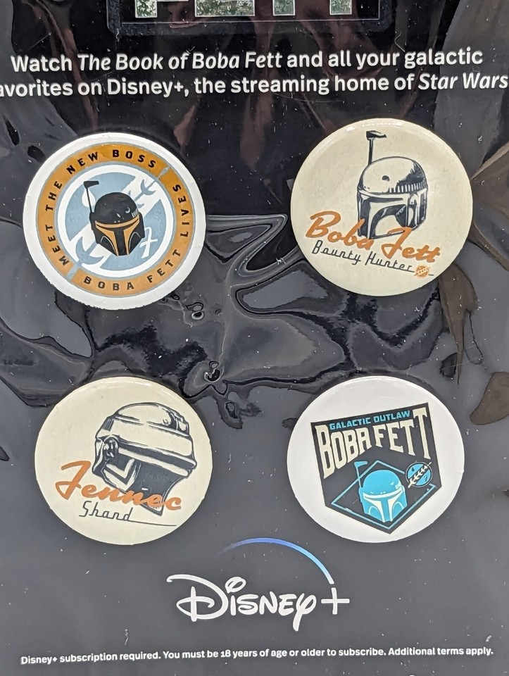 Star Wars Nite 2022 Disneyland Buttons Pins Book of Boba Fett Set Of ...