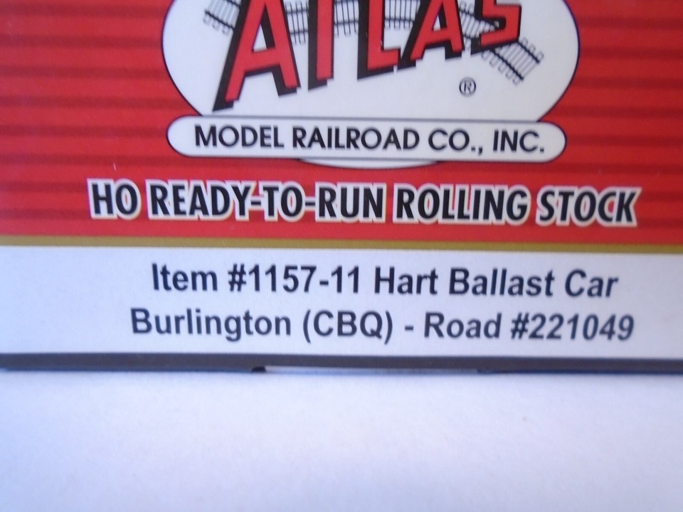 Atlas Ho Hart Ballast Car, CB&Q 221049 | eBay