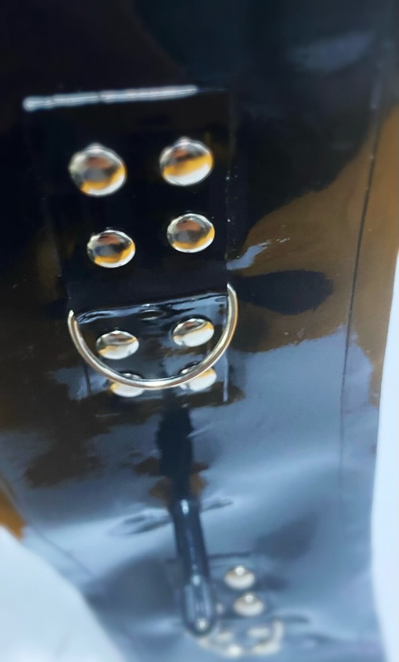 Black Latex Multiple sizes Neck Corset Inflatable Neck Corset Collar ...