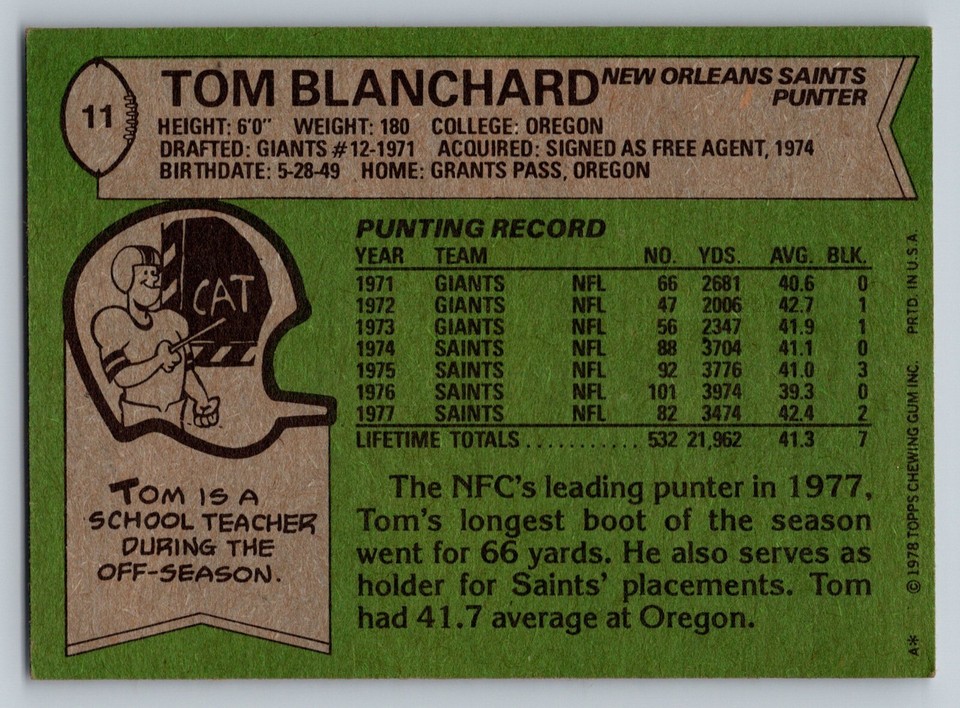 1978 Topps - #11 Tom Blanchard | eBay