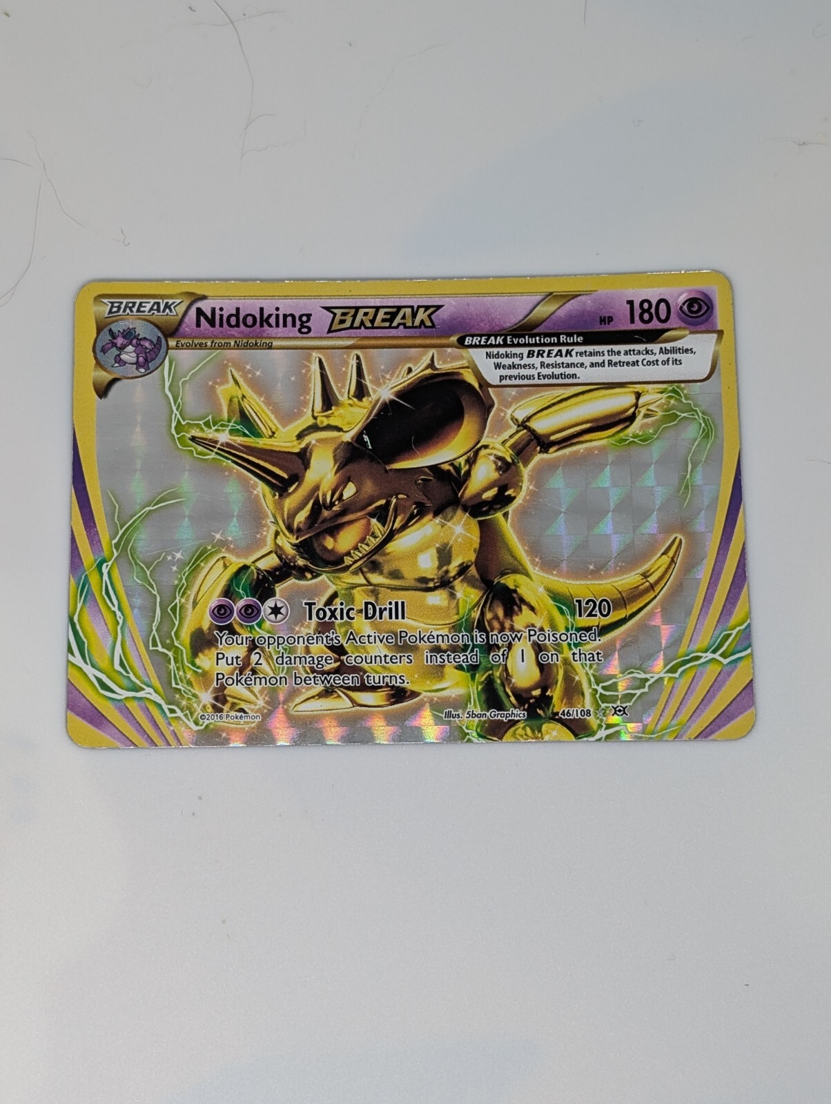 Nidoking Break Holo Evolutions 46/108 XY Pokémon TCG Full Art Ultra ...