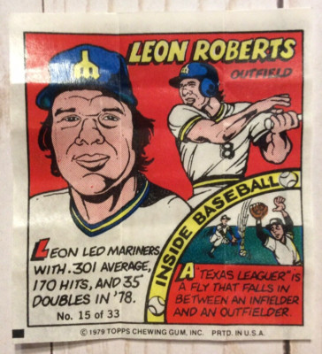 1979 Topps Baseball Comics #15 Leon Roberts Outfield (Comic 15 of 33 ...