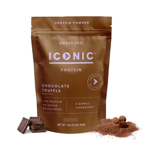 ICONIC Protein Powder Chocolate Truffle - Sugar Free Low Carb Protein ...
