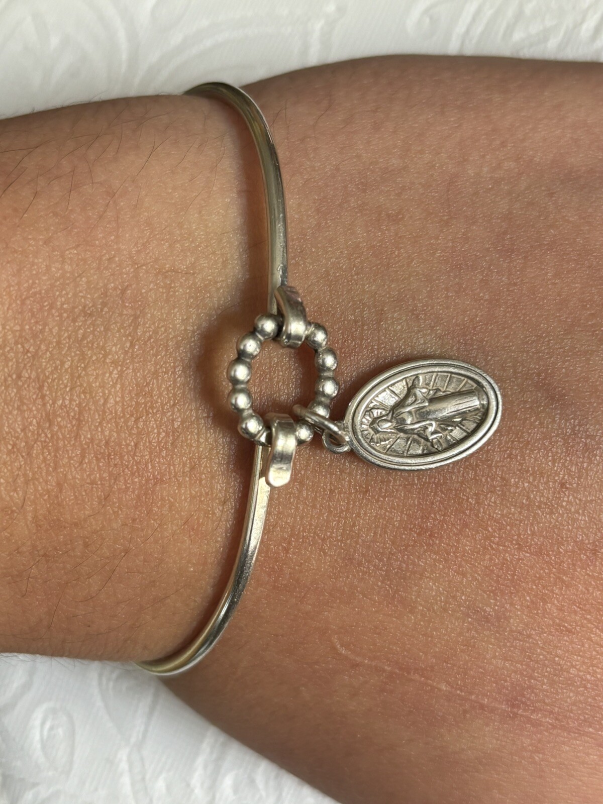 James Avery 925 Virgin Mary Charm Hook On Bracelet Ba… - Gem