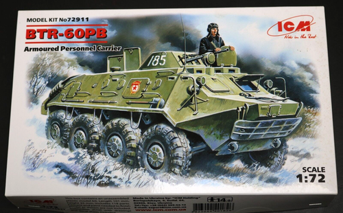 ICM BTR-60PB APC Armoured Personnel Carrier 1:72 Scale Model Kit 72911 ...