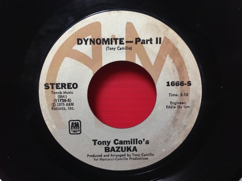 1975 Tony Camillo's BAZUKA "Dynomite Part 1 - Dynomite Part 2" 45 RPM ...